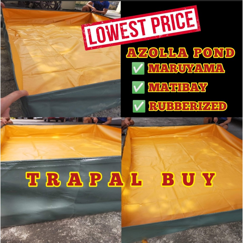 3ft x 6ft x 3ft TRAPAL LONA AZOLLA POND MARUYAMA PG FLEX RUBBERIZED ...