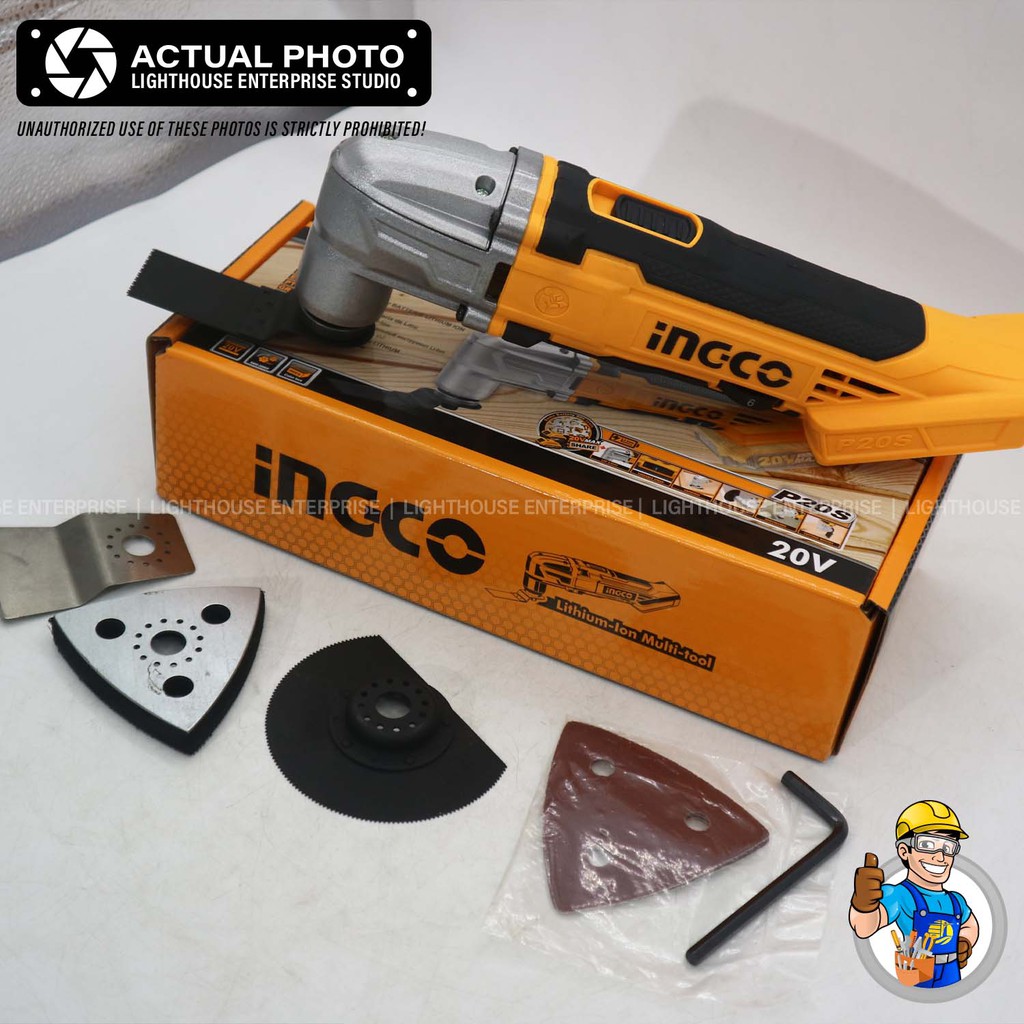 Ingco Lithium-Ion Cordless Oscillating Multi-Tool 20V CMLI2001 ...