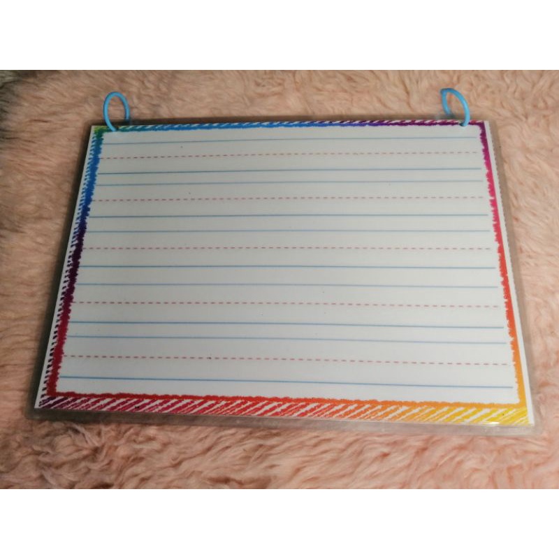 Laminated Writing With Red And Blue Lines For Kids A4 Size Shopee 