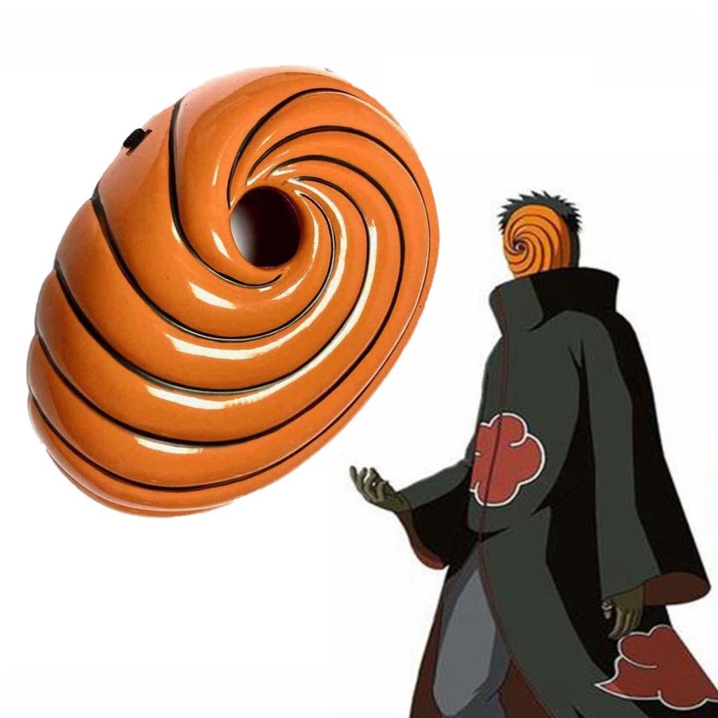 Anime Naruto Akatsuki Uchiha Tobi Obito Mask Plastic Ninja Cosplay Prop ...