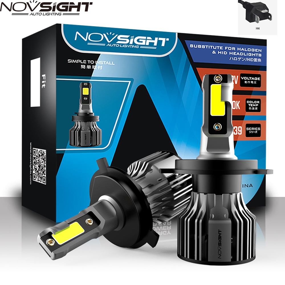 Novsight N39 H4 LED motorcycle headlight Mini Designed LED Headlight Light Bulb 72W 10000LM car ...