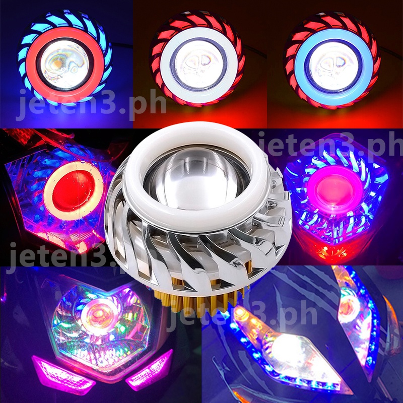 Motorcycle Headlight LED Bulbs Angel demon eyes scooter super bright ...