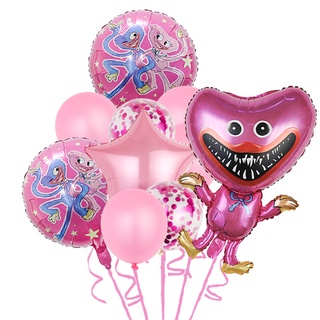 10pcs Cartoon Poppy Playtime Foil Balloon Set Birthday Party Decoration ...