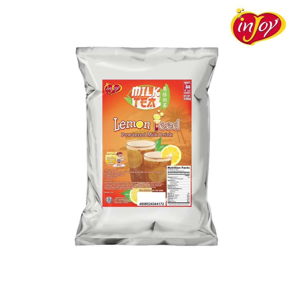inJoy Lemon Iced Tea Milk Tea 500g | Instant Powdered Milk Tea Drink ...