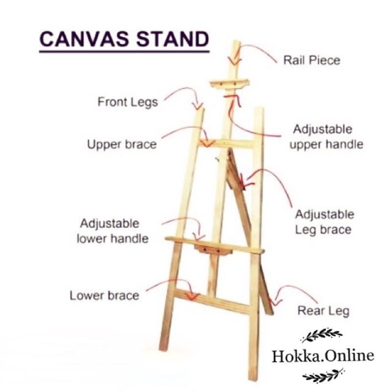HOKKA Branded Original Easel Wooden Painting/Display Stand 1.6meters ...