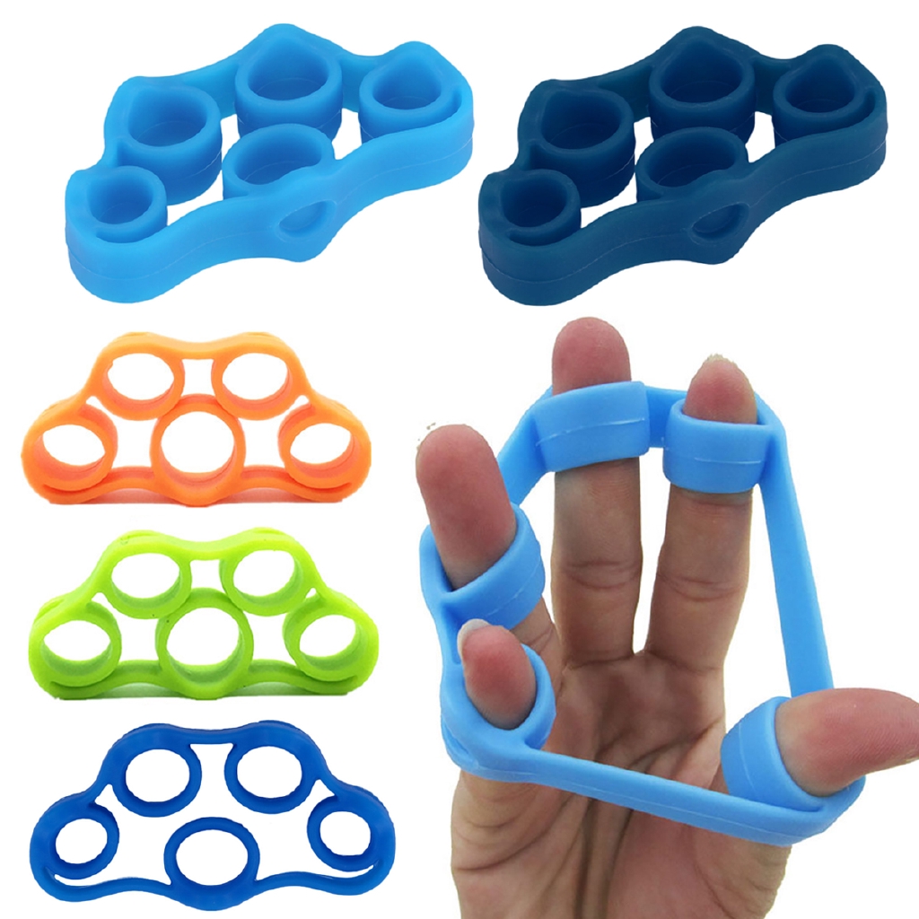 Silicone Finger Strengthener Resistance Band Hand Grip Exerciser ...