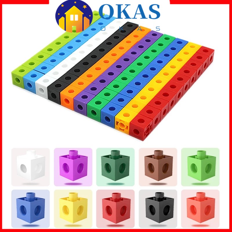 100Pieces 2CM Block Cube Toys Building Math Learning Educational Rubik ...