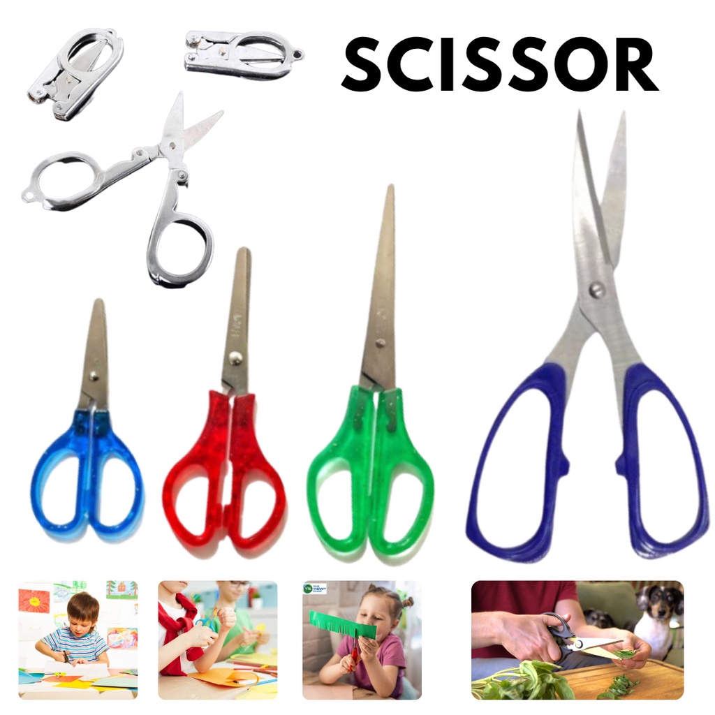 AKT Craft Scissor Portable Gunting / Foldable Scissor | Shopee Philippines