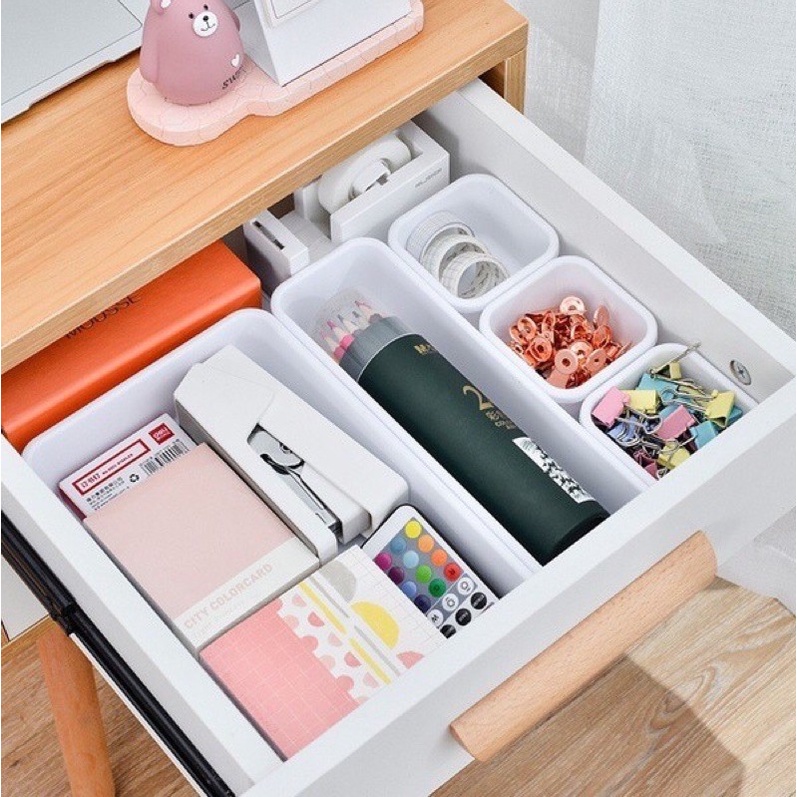 8pcs Set Organizer Box Trays Drawer Organizer Storage Box Tray Cutlery ...