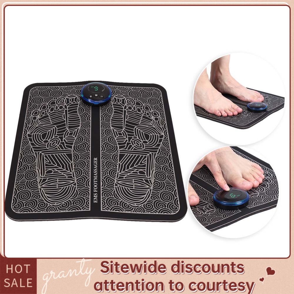 Electric EMS Foot Massage Pad Feet Acupuncture Stimulator Massager ...