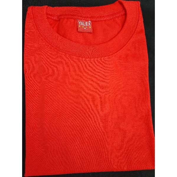 [COD]Yalex RED Round neck Plain shirts/kids & adults size 10-20 xs-5xl ...