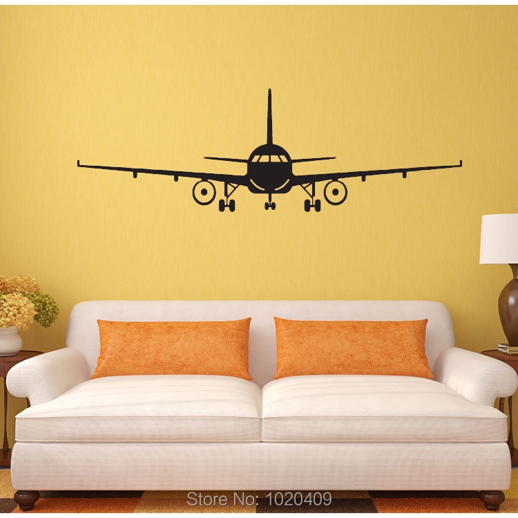 Aircraft Take off Airport Wall Sticker Decal Adults Decorative PVC ...
