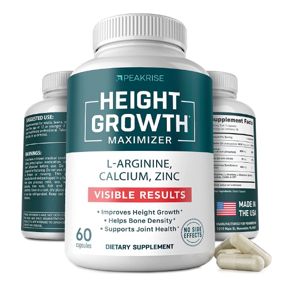 Peakrise Height Growth Maximizer Supplement Pills Grow Taller Increase ...