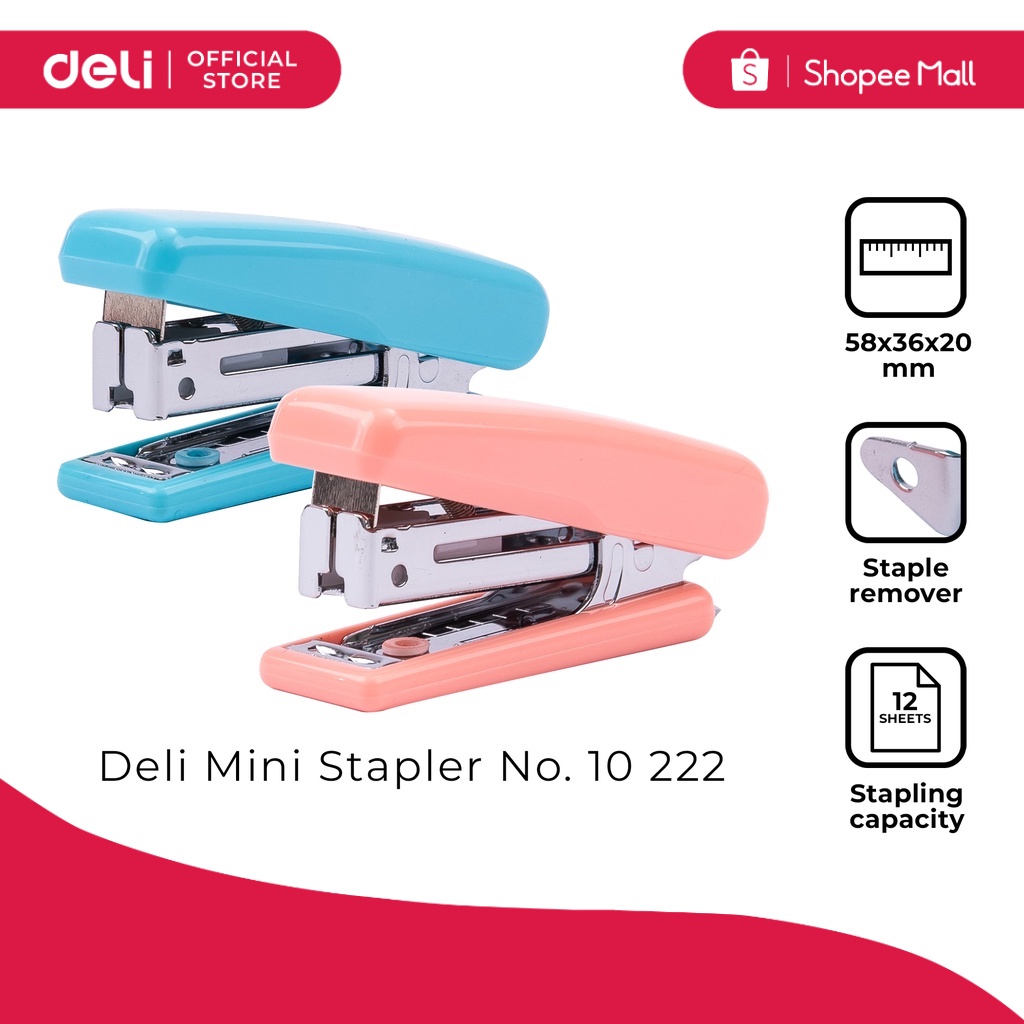 Deli 222 Mini Stapler No. 10 (1PC) [7527222] | Shopee Philippines