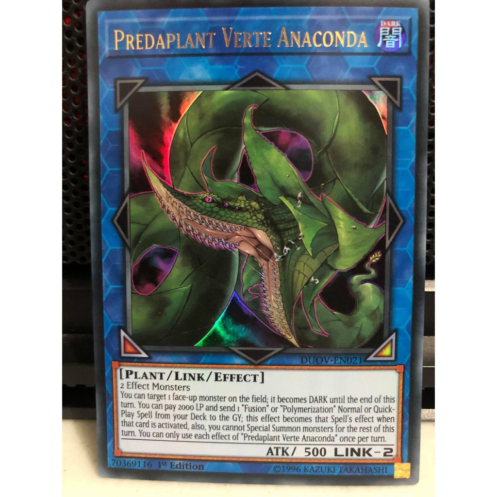 Predaplant Verte Anaconda - DUOV-EN021 - Ultra Rare 1st Edition Yu-Gi ...