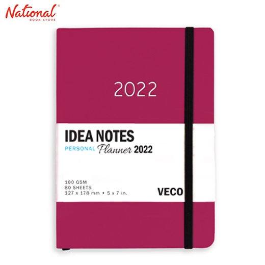 Veco Planner 2022 5X7 Inches Idea Notes Raspberry (Free Personalization ...
