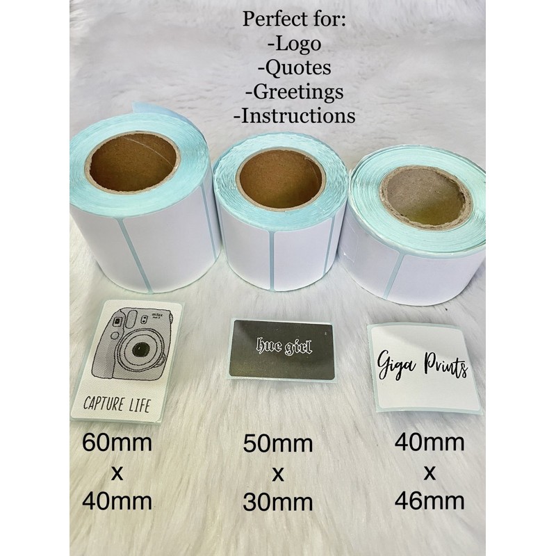 Customized Sticker Thermal Paper / Logo Printing (100pcs) | Shopee ...
