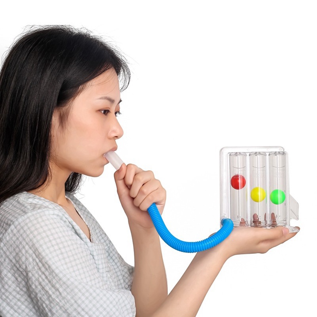 Deep Breathing Exerciser 3-Ball Inhaling Breath Measurement System ...