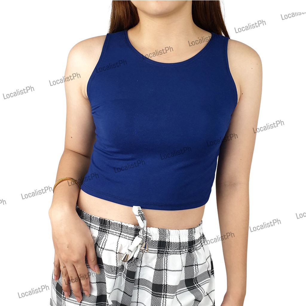 LOCALIST_PH PLAIN SANDO CROPTOP FOR WOMEN FREESIZE | Shopee Philippines