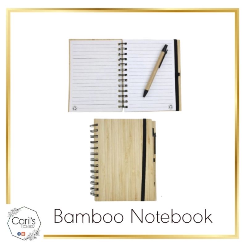 Personalize Bamboo Notebook with Pen (70 Sheets) | Shopee Philippines