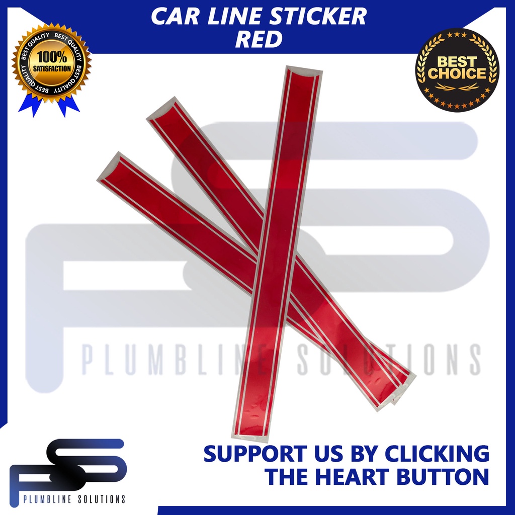 Car Line Sticker Red Universal Car Sticker / Car Hood Decal Sticker ...