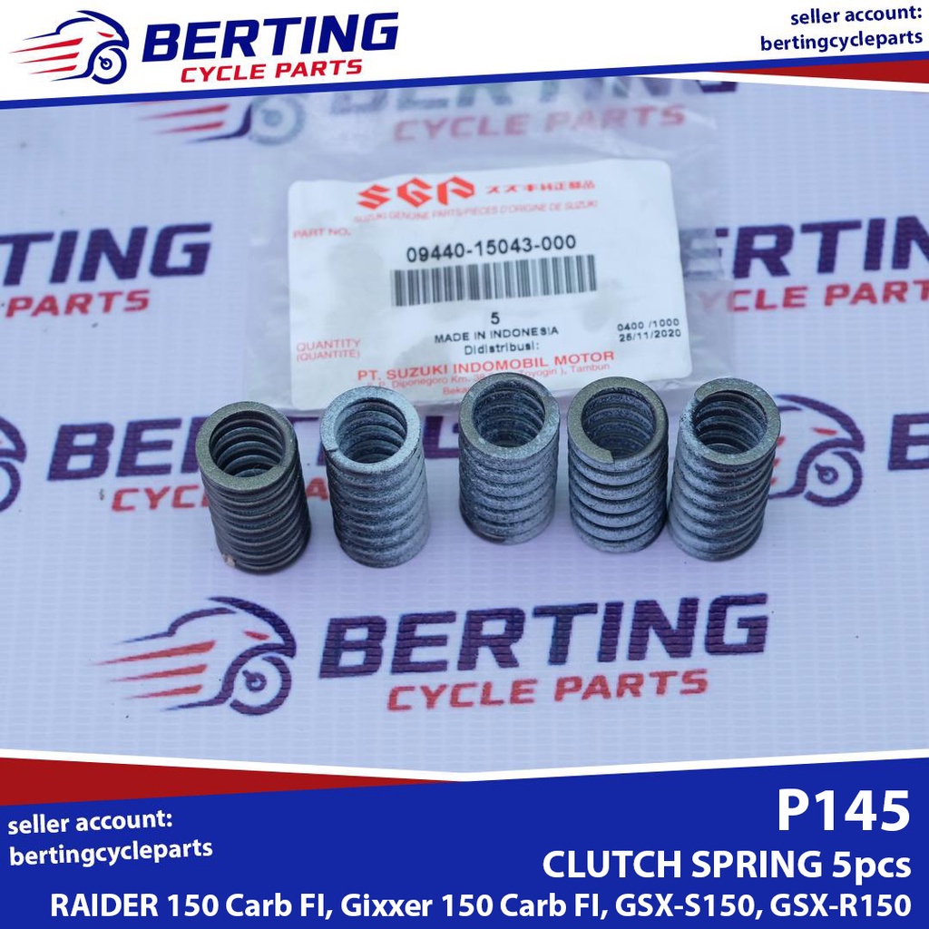 SGP CLUTCH SPRING 5PCS Suzuki Gixxer Raider 150 Carb FI GSX-S150 GSX ...