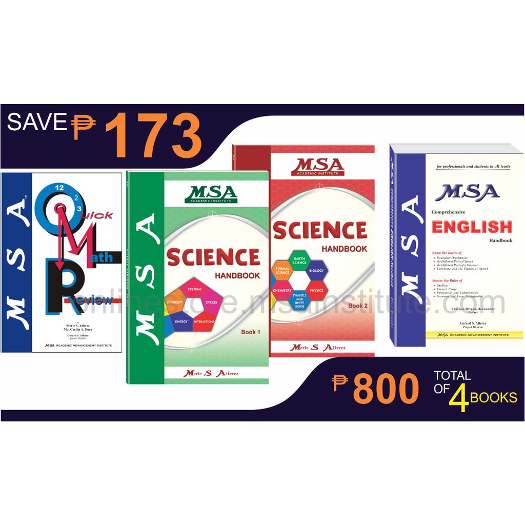 MSA Math Science English Books Set (Authentic / Brand New) | Shopee ...