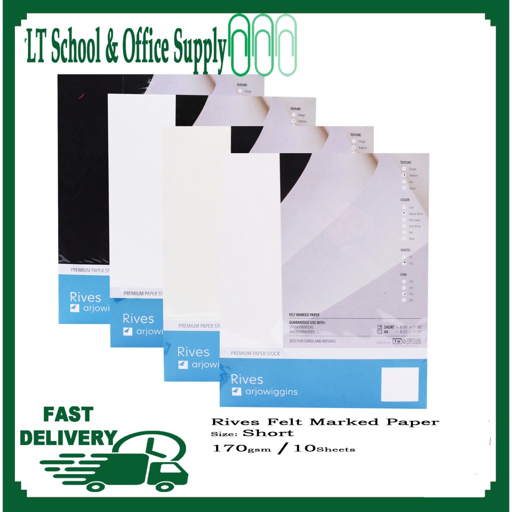 10 Sheets RIVES Texture felt marked Specialty Board Short 170gsm ...