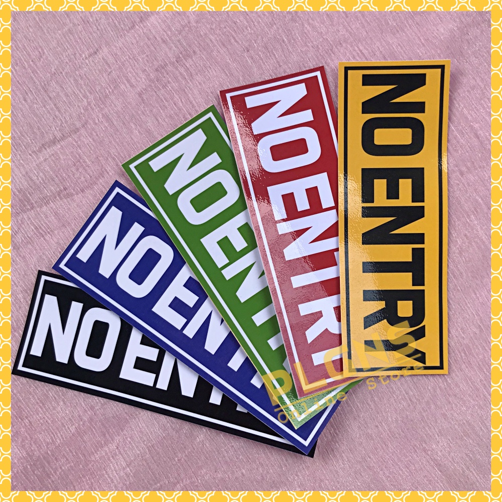 ENTRANCE EXIT NO ENTRY NO EXIT Sticker | Waterproof | Shopee Philippines