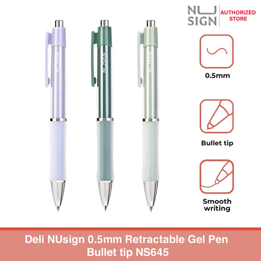Deli NS645 NuSign Retractable 0.5mm Bullet Tip Gel Pen 1PC [79NS645 ...