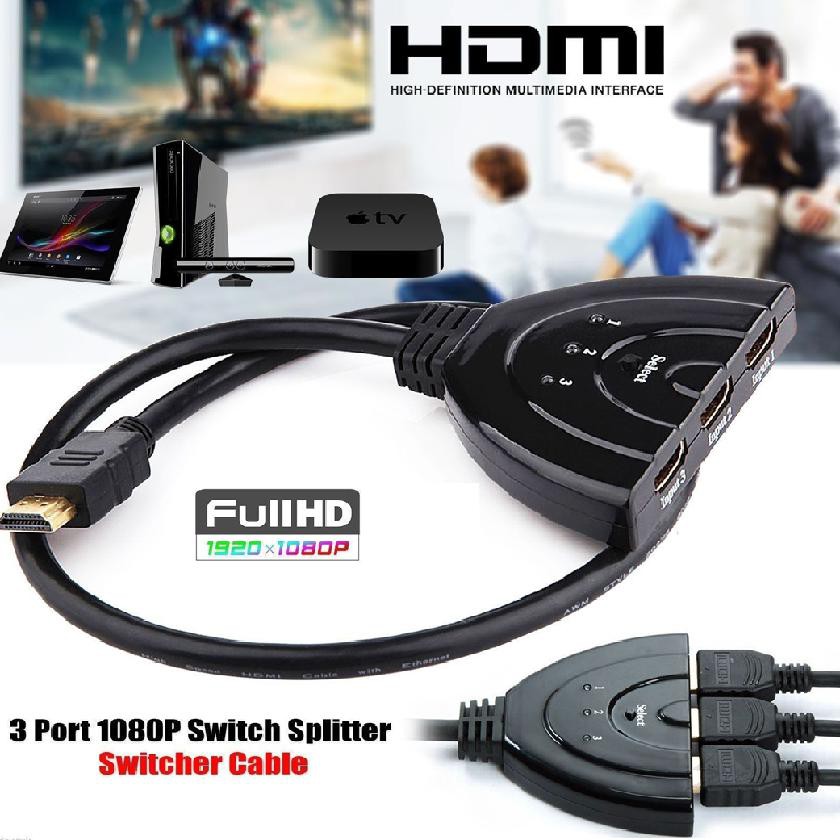Hdmi Switch, 3 Port HDMI Switch 3x1 Switch Splitter with braids ...