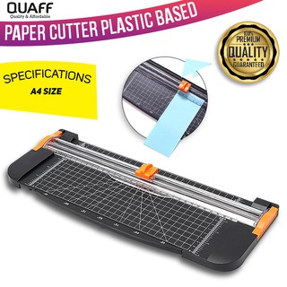 QUAFF Paper Cutter Metal Structure A4 Size with Adjuster & Stopper ...
