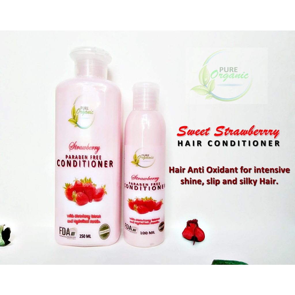 Luxurious Strawberry Hair Conditioner with Keratin by Pure Organic ...