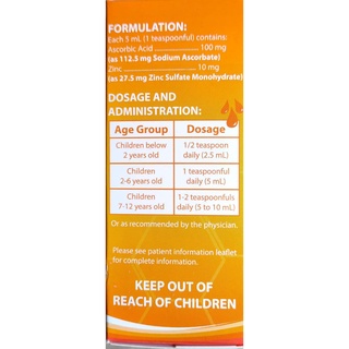 Bewell C Kids Vitamin C Plus Zinc for Kids Ascorbic Acid Plus Zinc ...