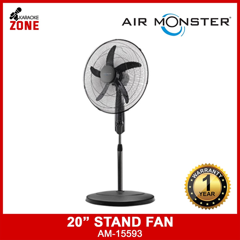 Air Monster Stand Fan / AM-15593 / Electric Fan 3 Speed / Industrial ...