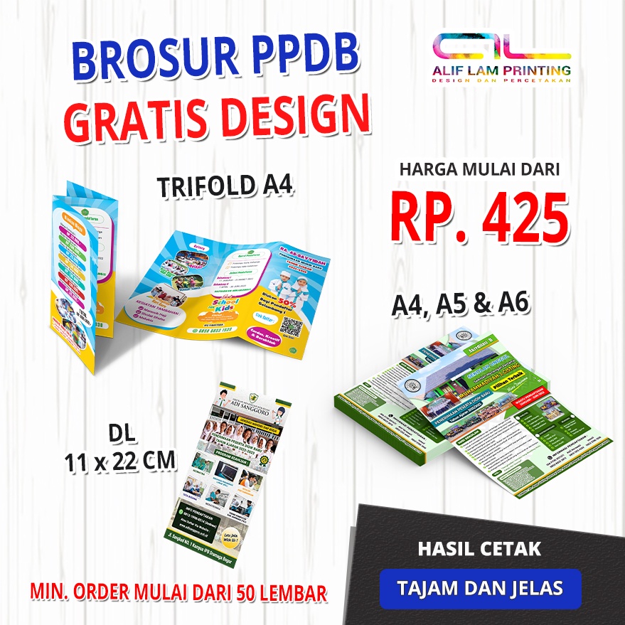Print PPDB Brochure | Free DESIGN | 150gsm ARTPAPER | Shopee Philippines