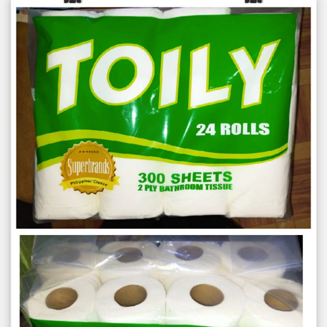 TOILY Bathroom Tissue 2ply 24 Rolls in 1 Pack | Shopee Philippines