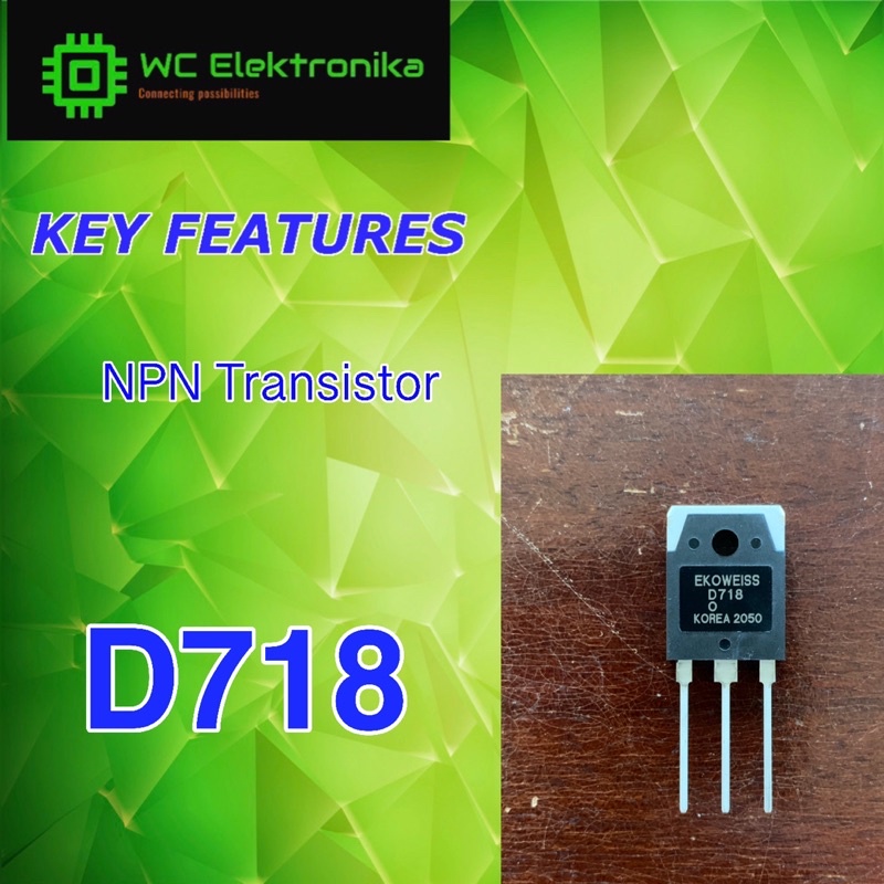 EKOWEISS D718 NPN TRANSISTOR KOREA ORIGINAL | Shopee Philippines