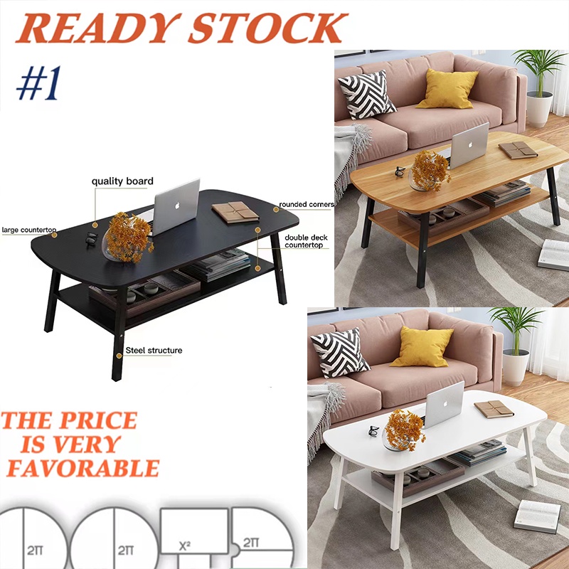 COD New Style Sofa Table 2 layers Coffee Table Tea Desk Center Table ...