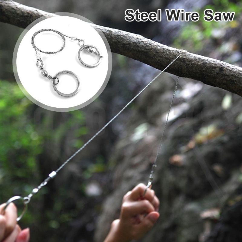 Stainless Steel Survival Wire Saw Outdoor Emergency Rescue Gear for ...