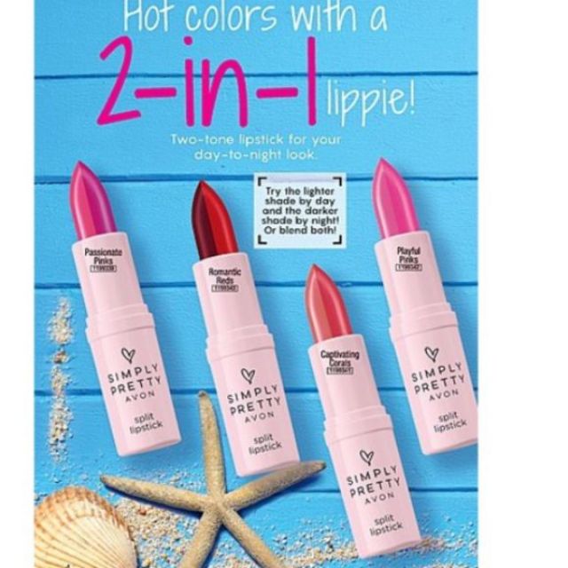 Avon Simply Pretty split Lipstick 3.8g | Shopee Philippines