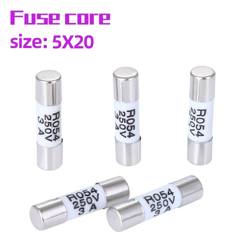 (10pcs)RO54 BS1362 250V5A fuse 5X20 ceramic fuse tube 5A 250V 100 ...