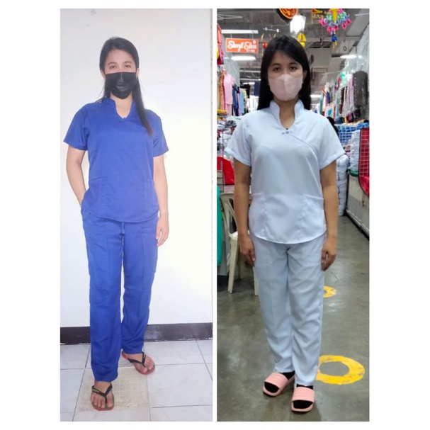 PITCH TWILL CHINESE COLLAR SCRUBSUIT PLAIN | Shopee Philippines