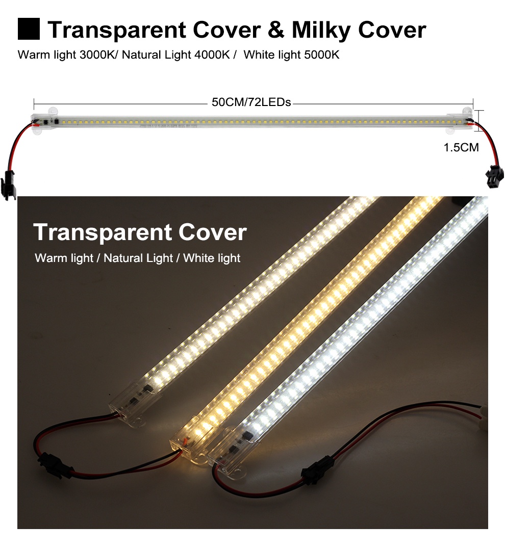 SMD2835 LED Tube AC 220V 8W High Brightness Hard Rigid LED Strip Bar ...