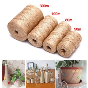 (50/80/100/300) Meters Natural Hemp Rope Jute Rope Cord String Twine ...