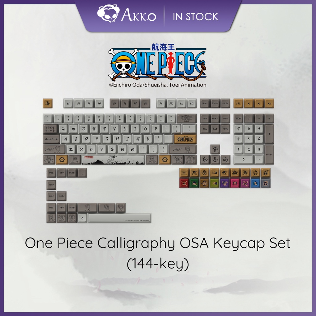 Akko Calligraphy Full Keycap Set of 144-keys, OSA Profile, Durable PBT ...