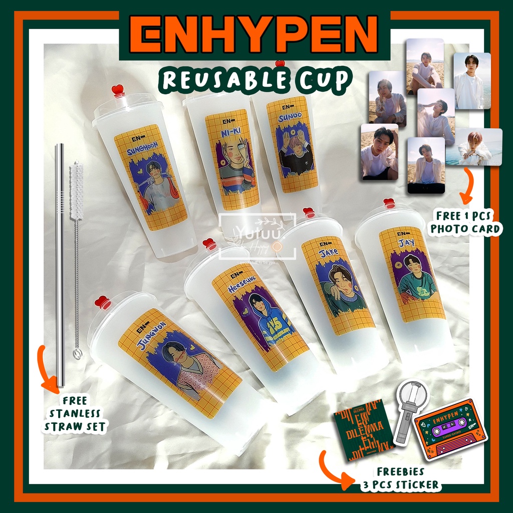 Enhypen REUSABLE CUP/ENHYPEN Bottle/KPOP REUSABLE CUP | Shopee Philippines