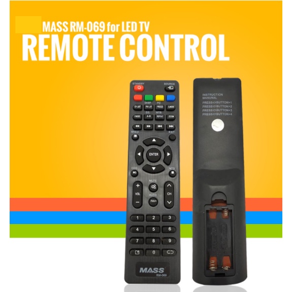 Mass Led TV Remote RM-069 Mass TV Remote Control for 17/19/22/32 inch ...
