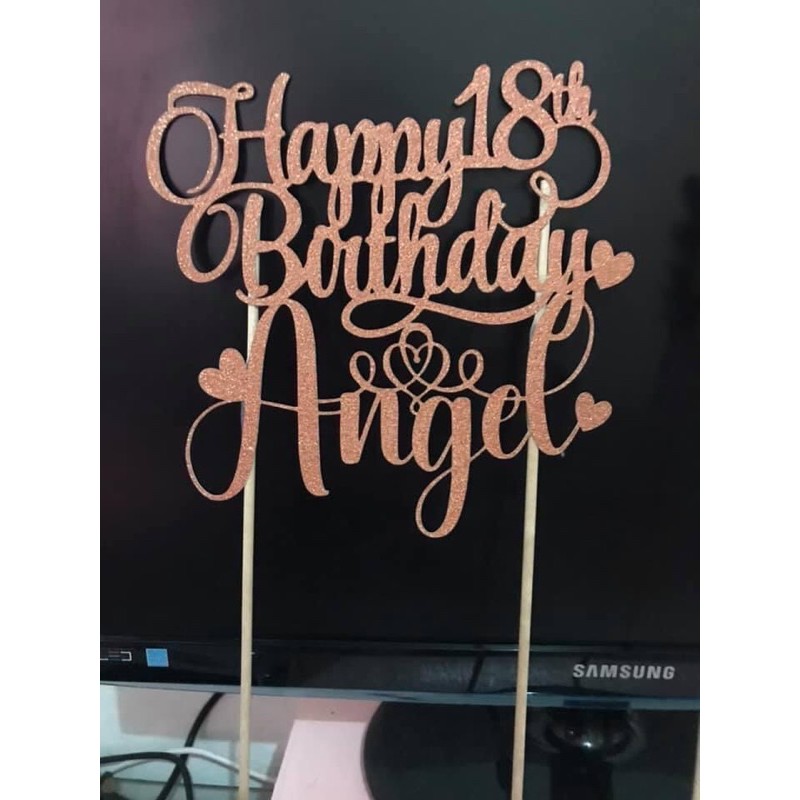 18th birthday cake topper (customized) | Shopee Philippines