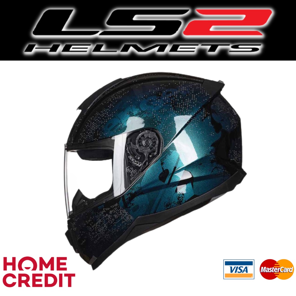 LS2 FF802XV Power Graphics Full Face Helmet ( w/ Extra Visor) OTO ...
